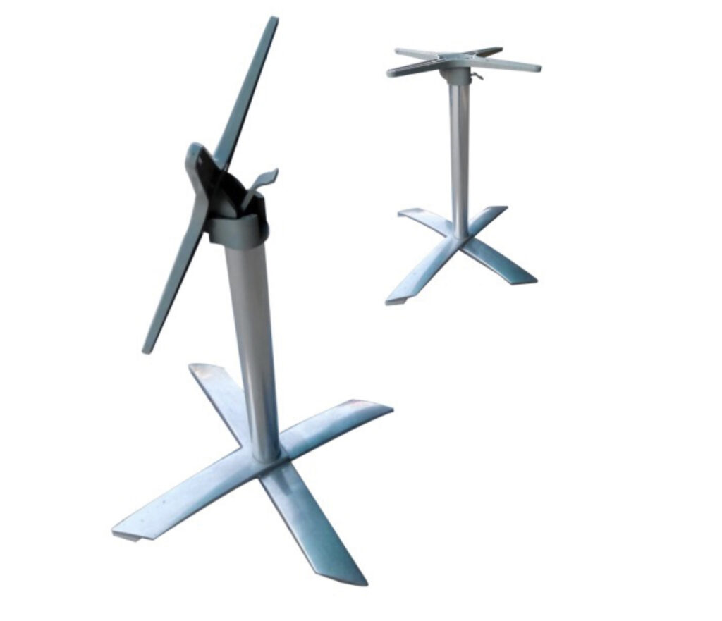Aluminum Cross Base w folding function – ModLiving Furnishing